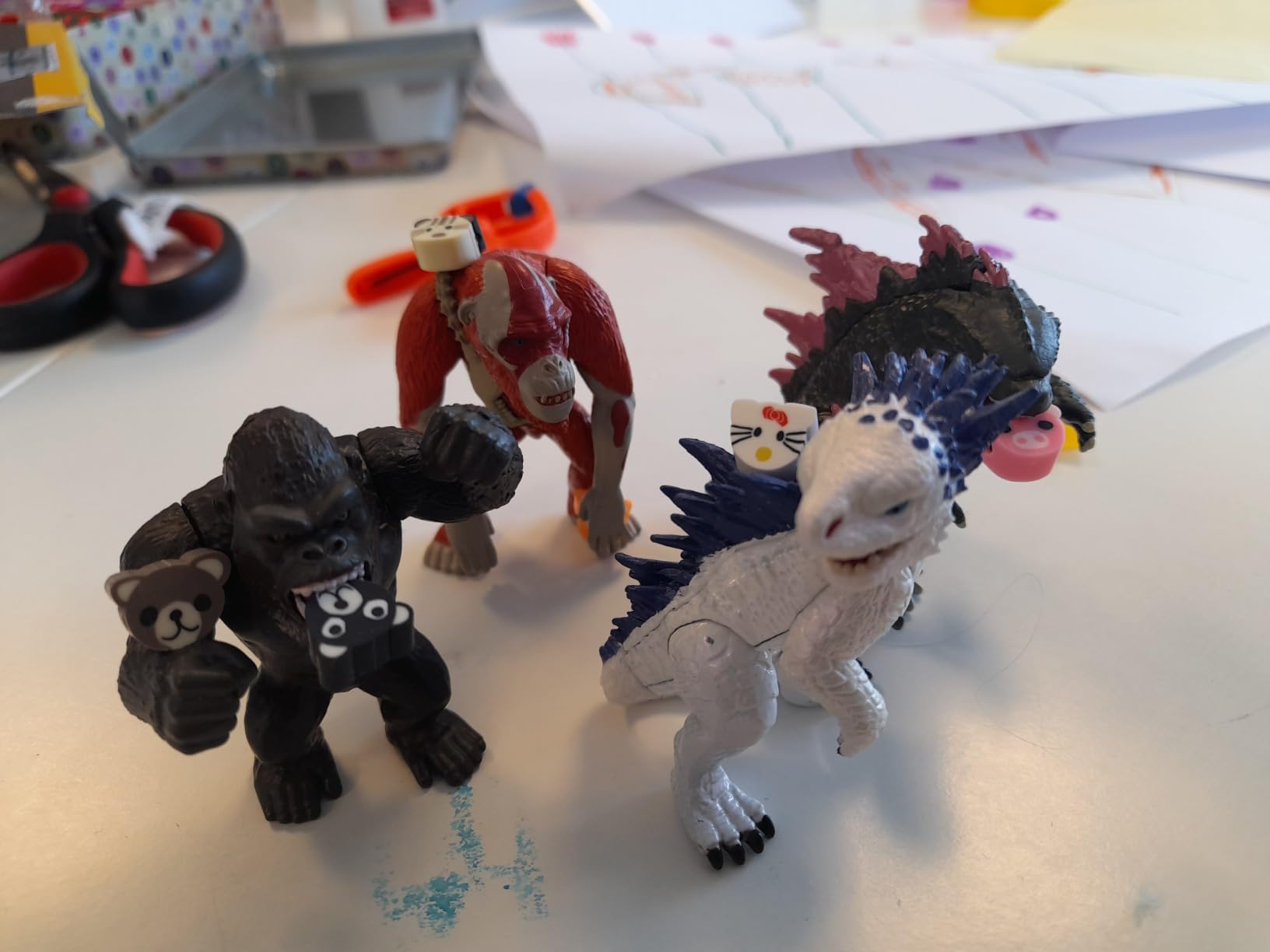 Jada Godzilla Metal Wave 1 Pop Culture Collectible Figures 4 pack ...