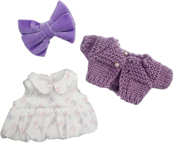 Amazon.com: Clothes for Labub Doll Cute Outfits for La Bubu Keychain ...