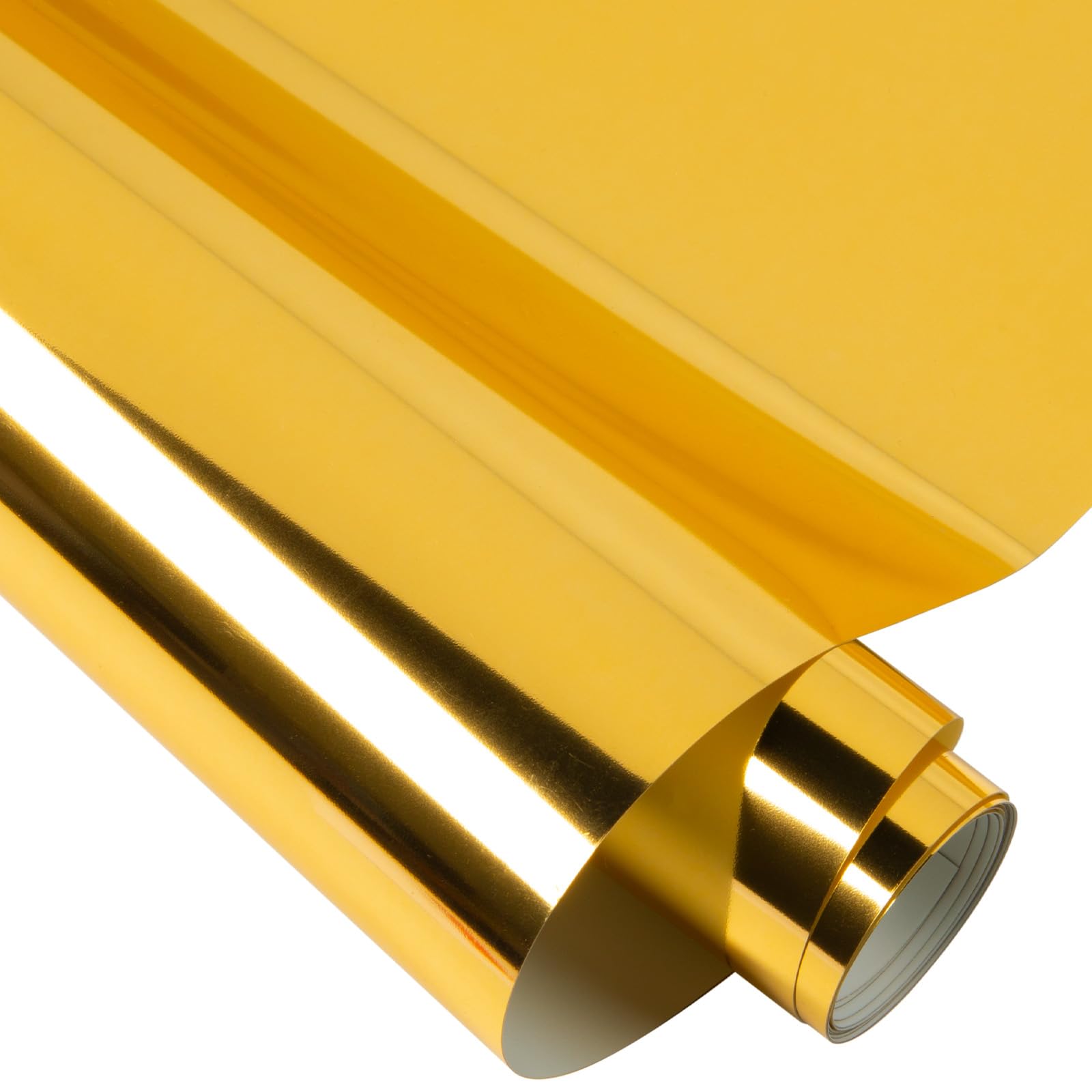 Amazon.com: HTVRONT Gold Chrome Heat Transfer Vinyl - 12"X5ft Mirror ...