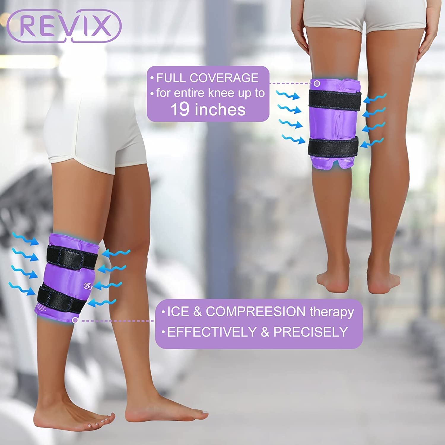 Snapklik.com : XL Knee Ice Wrap Around Entire Knee, Gel Ice Pack For ...