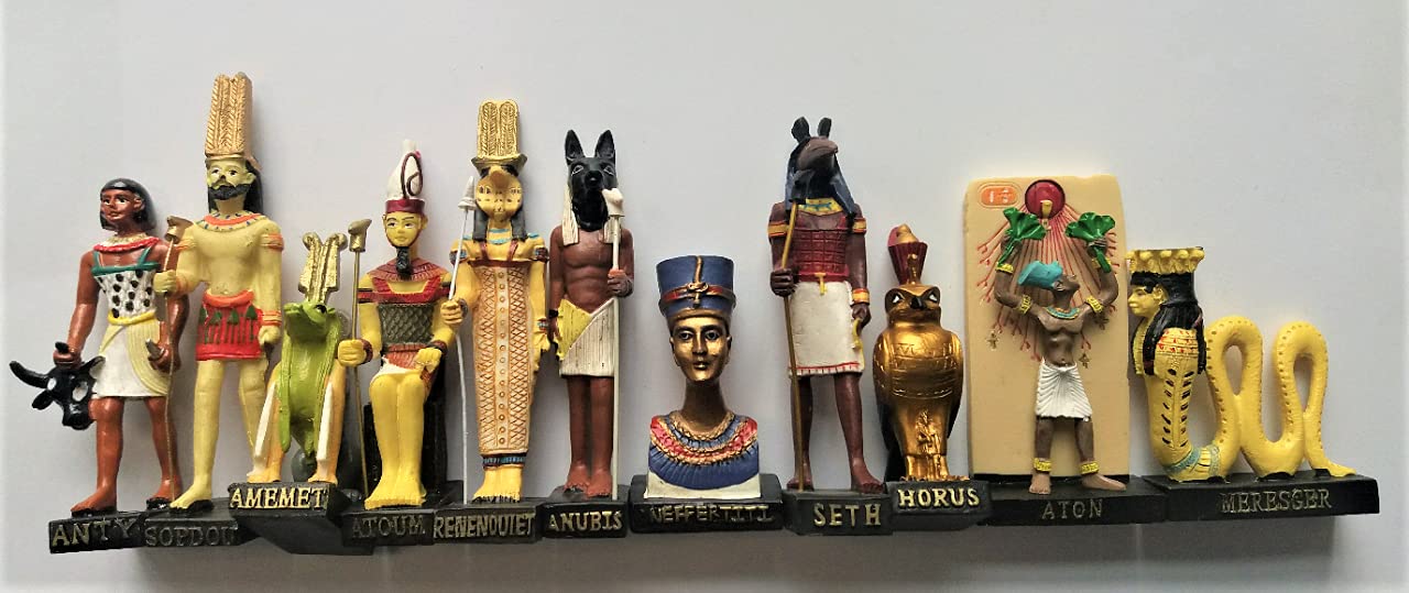 Ancient Egypt Egyptian God 11 Figurines Set Reisin Statue Size 5'' high ...