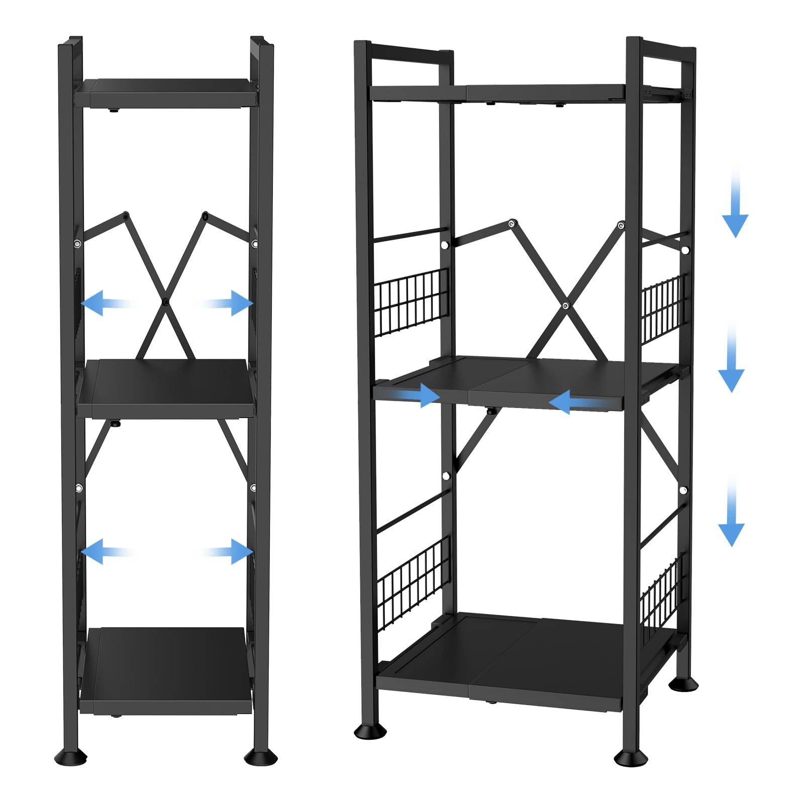 Amazon.com: LQOCE 3-Tier Bathroom Shelves Expandable Narrow Shelf Open ...