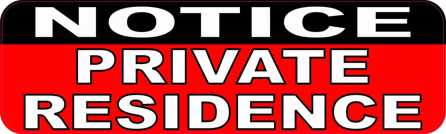 Amazon.com: StickerTalk Private Residence Vinyl Sticker, 10 inches by 3 ...