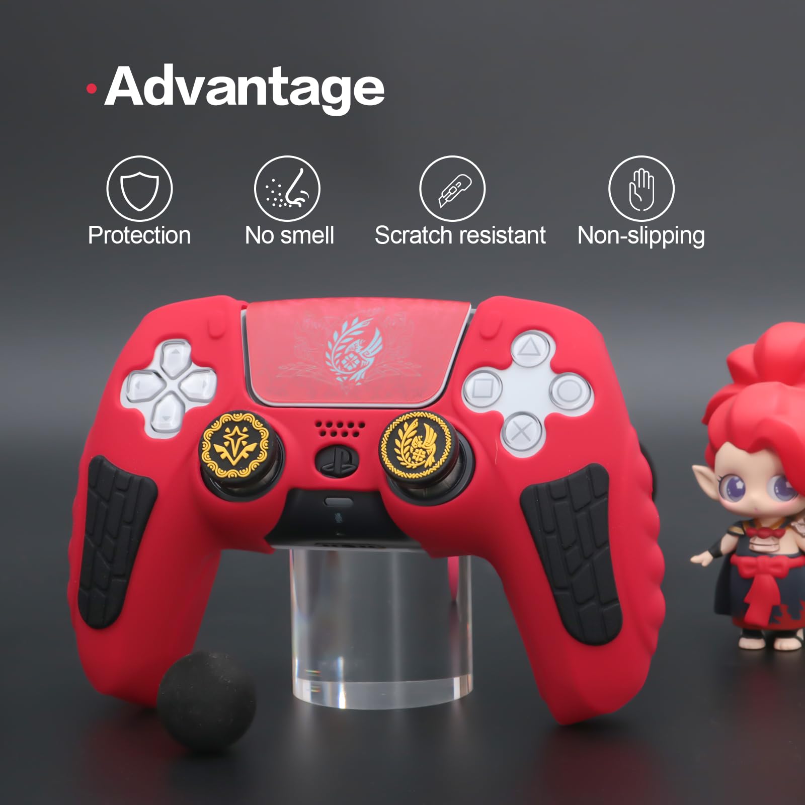 Snapklik.com : ECHZOVE Anti-Slip PS5 Controller Silicone Skin, PS5 ...