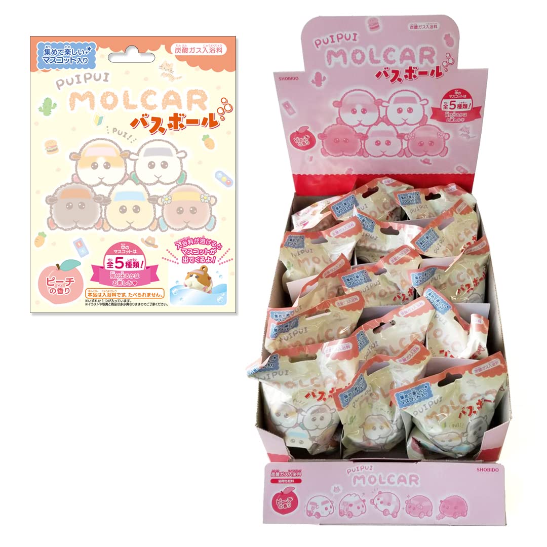 Amazon | 【15個】バスボール PUIPUIモルカー プイプイモルカー ピーチの香り 全5種類 入浴剤 | SHOBIDO(ショービドー) | 炭酸入浴剤 通販