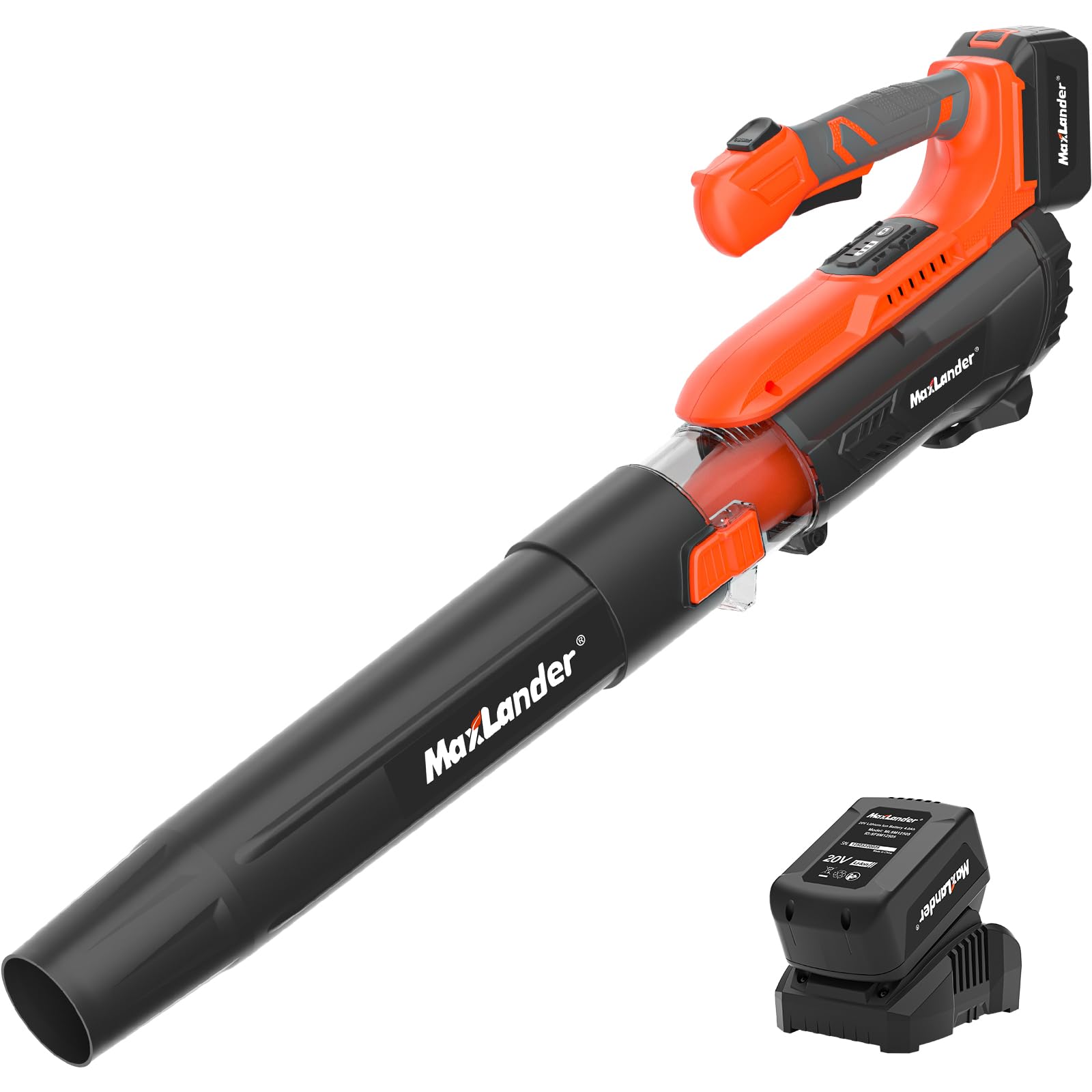 Snapklik.com : MAXLANDER Cordless Leaf Blower, 20V 350CFM Battery ...
