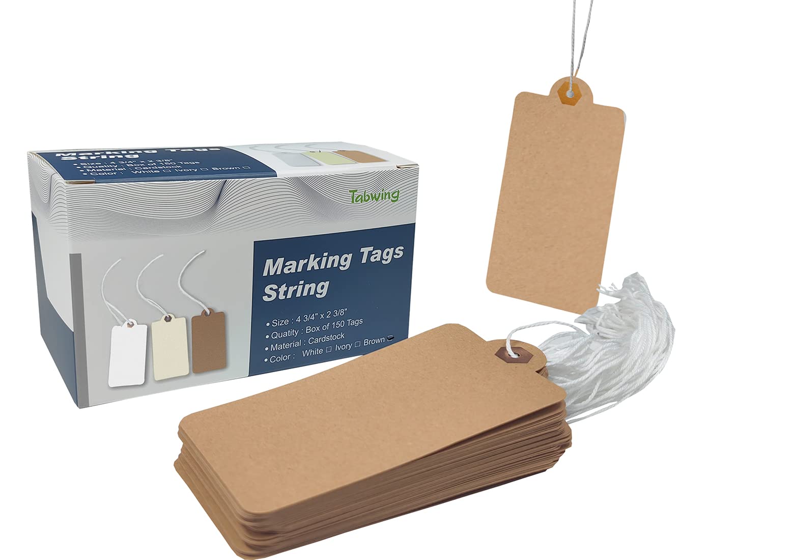 Amazon.com : Box of 150 Tags with String Attached,Marking Strung Tags ...