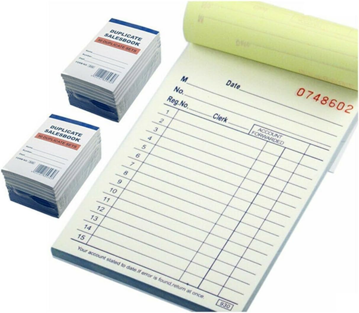 Amazon.com : 100 Pack Lot Small Sales Book Order Receipt Invoice Book ...