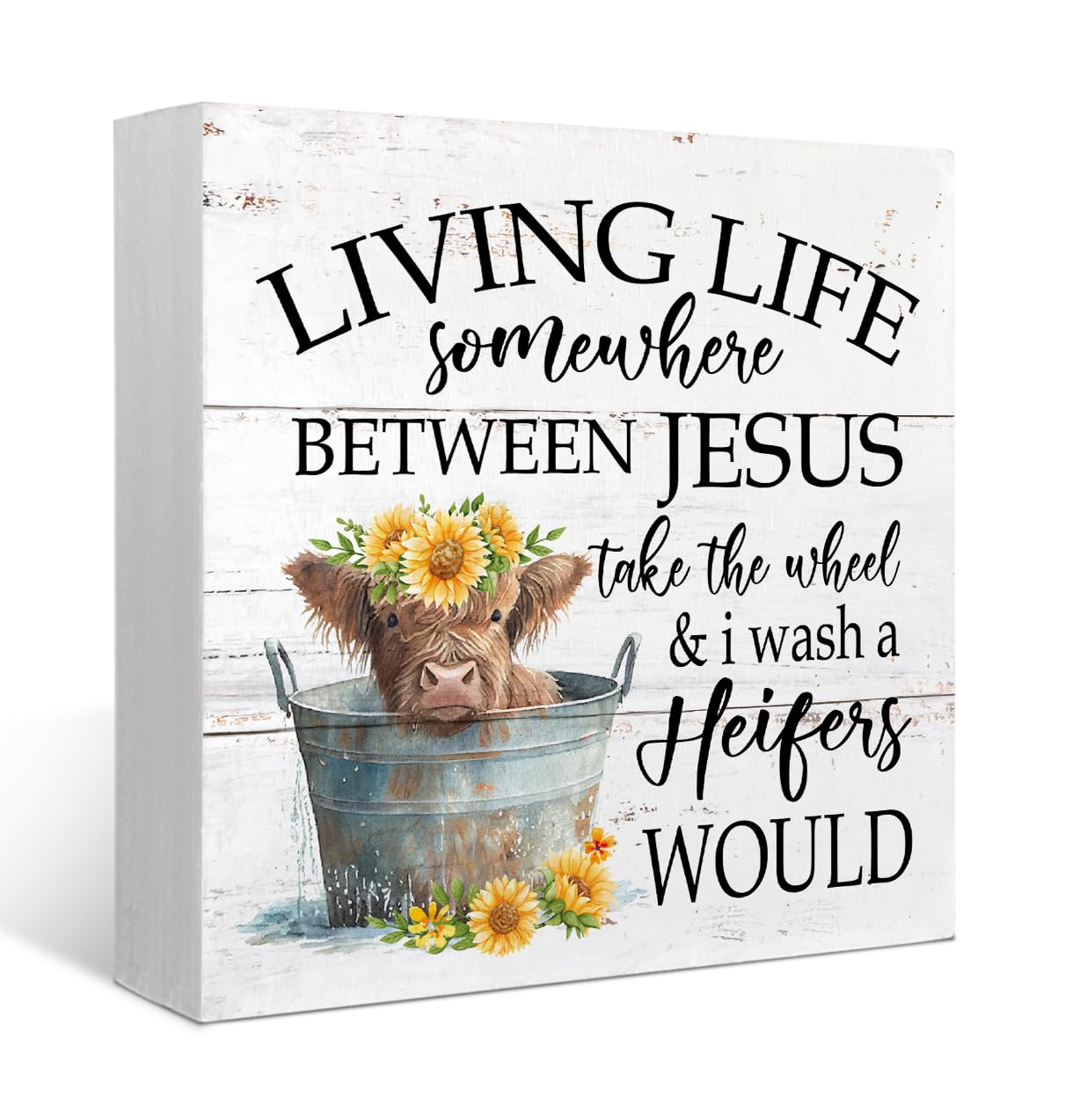 Amazon.com: Mtrgdn Summer Decor Cow Decorations for Home,Sunflower ...