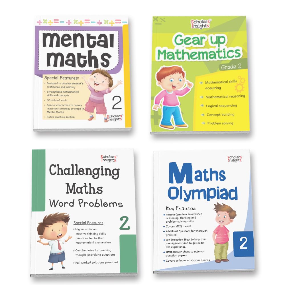 Grade 2 Comprehensive Learning with Mathematics Workbooks Set of 4 Ages ...