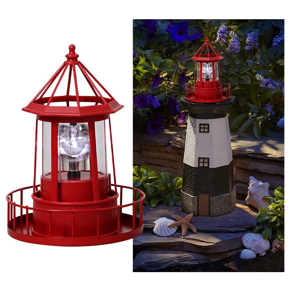 Snapklik.com : CALIDAKA LED Solar Powered Lighthouse, 360 Degree ...