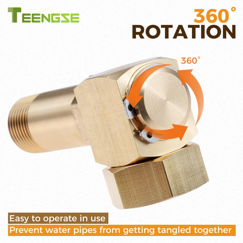 Snapklik.com : Hose Reel Swivel Fittings, Brass Garden Hose Adapter ...