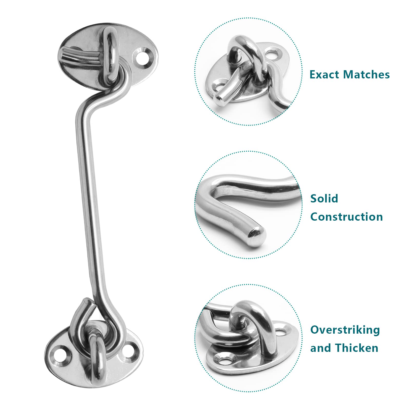 Diamond Guard Ring 2-Pack 6-Inch Stainless Steel Window Locks - Cabin ...