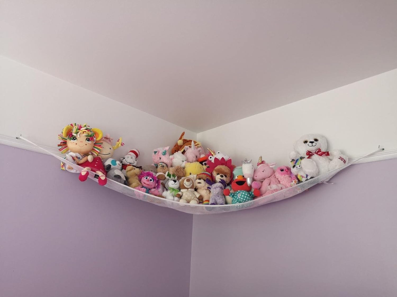 Soft Toy Hammock, Powkoo Toy Storage Hammock Net Organizer Save Space ...