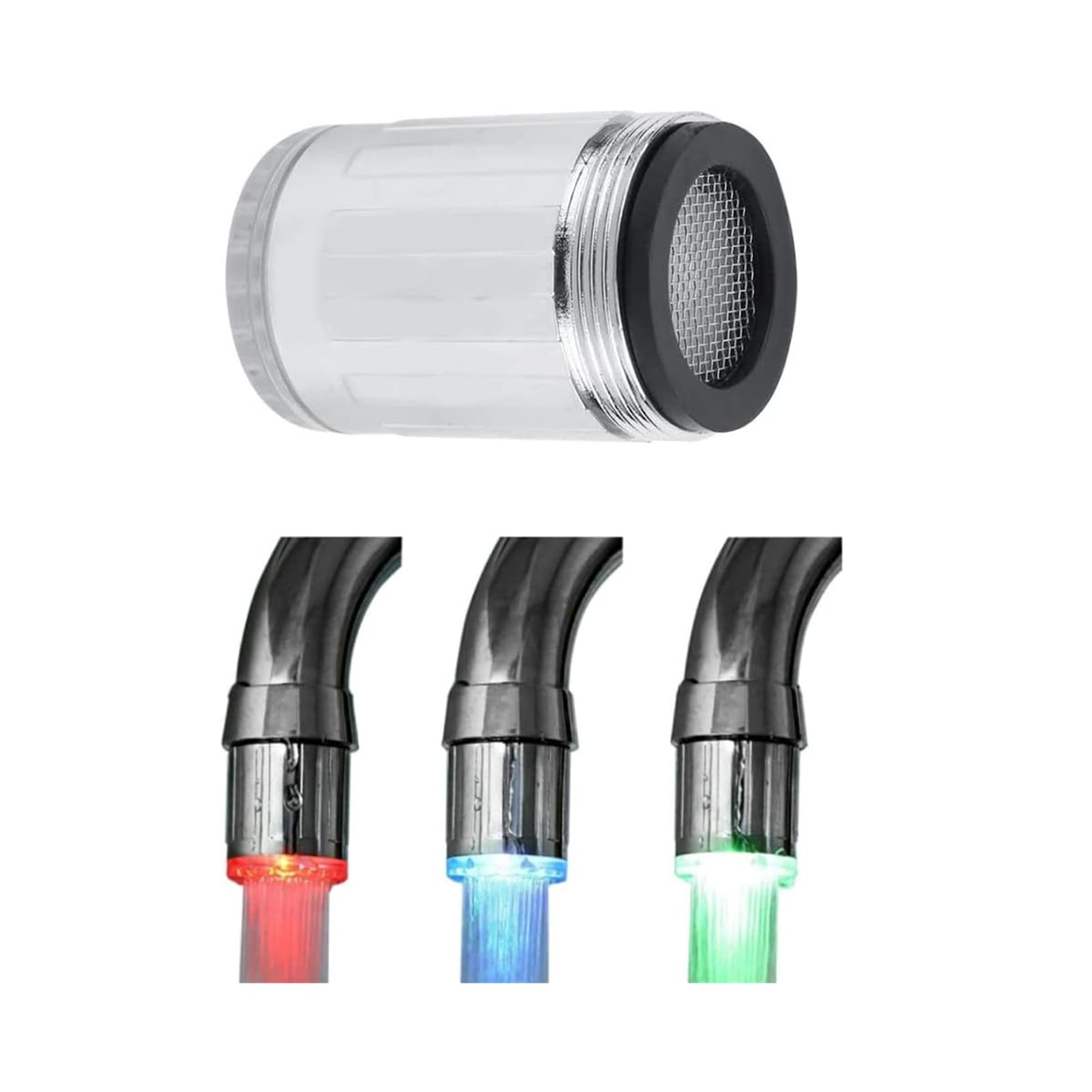 Temperature Sensitive 3 Color Gradient LED Water Faucet Colors Changing ...