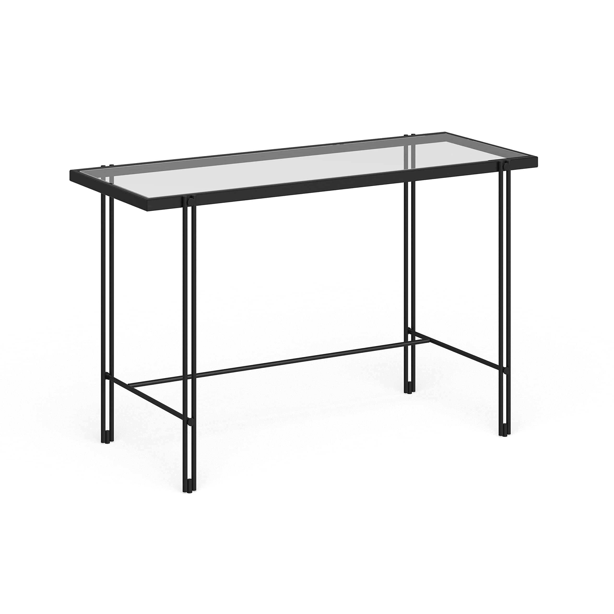Henn&Hart 48" Wide Rectangular Desk in Blackened Bronze, Laptop Desk ...