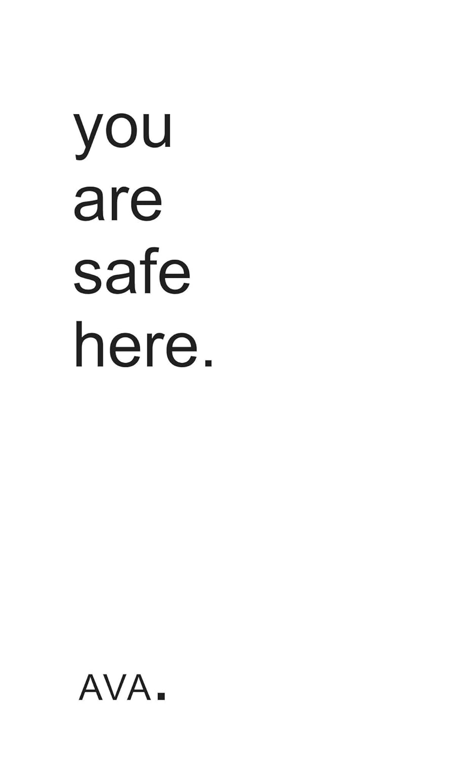 Amazon.com: you are safe here. eBook : AVA.: Kindle Store