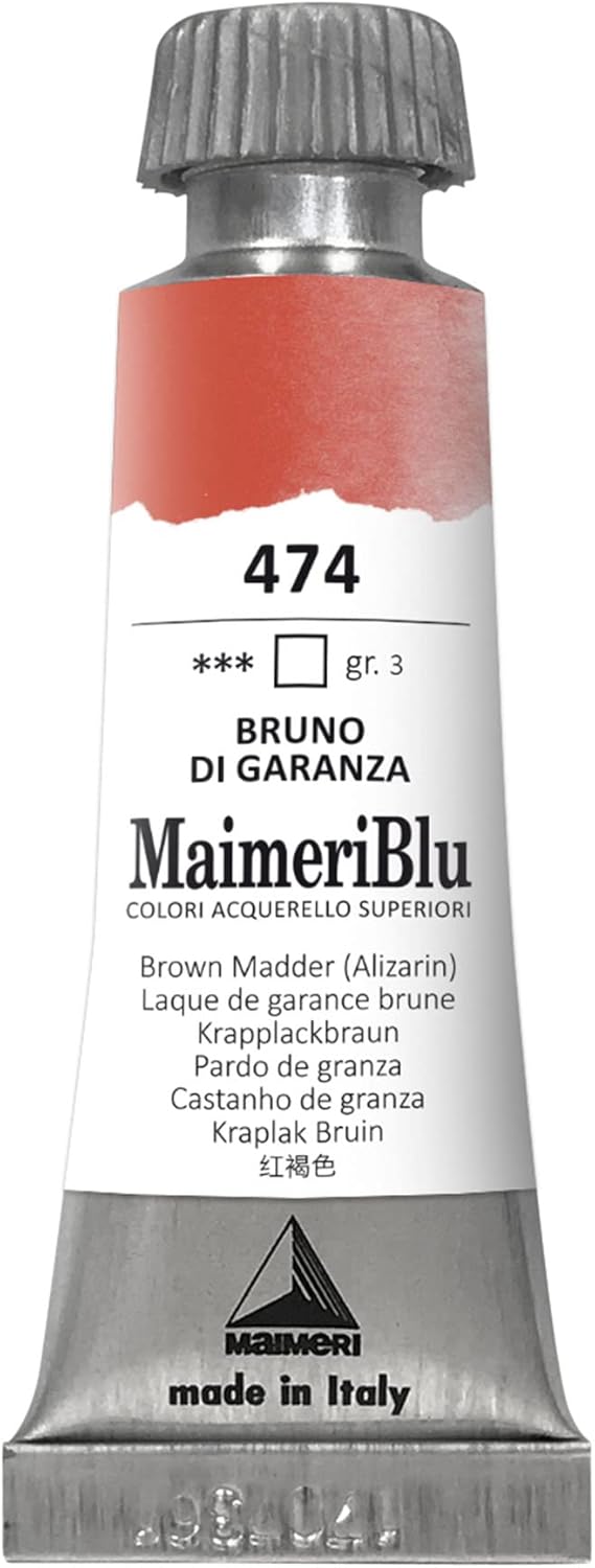 Amazon.com: MaimeriBlu 12ml Single-Pigment Watercolor Paint - Brown ...