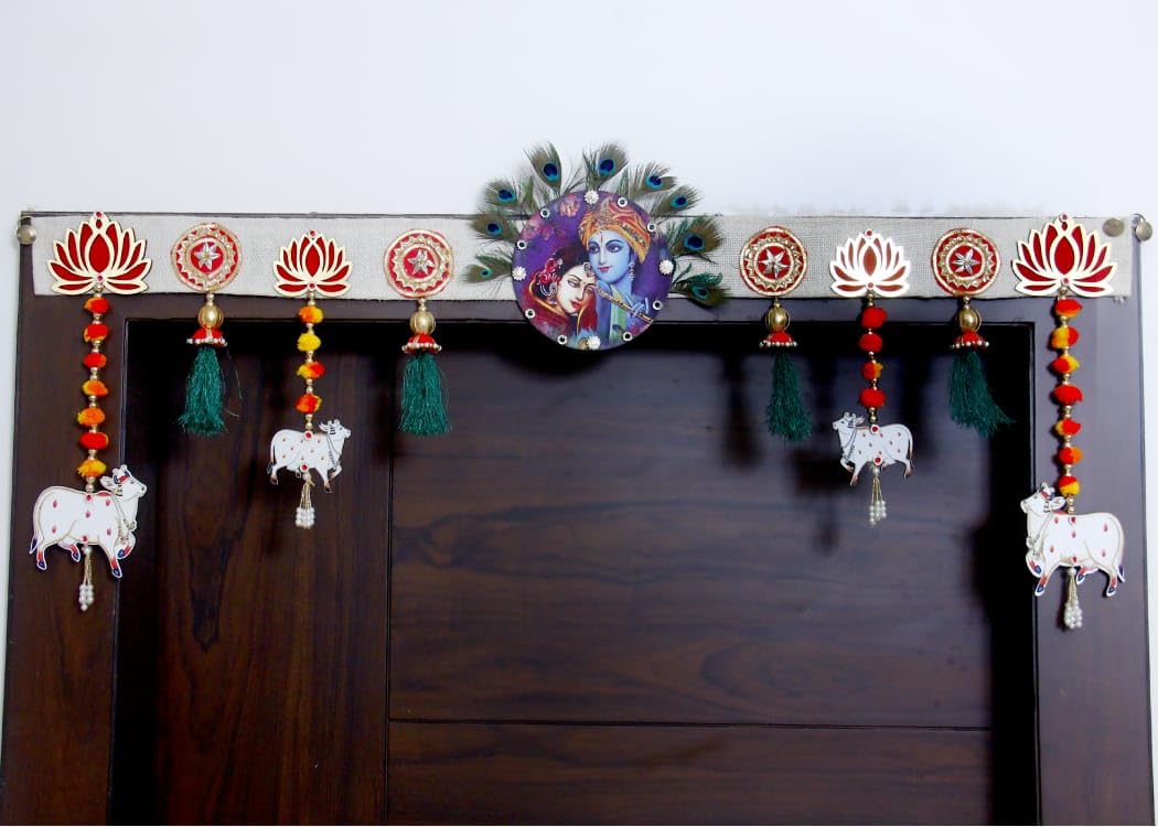 Radhey Krishna Lotus Handmade BanderwarDoor ToranThoranam vd Lotus ...