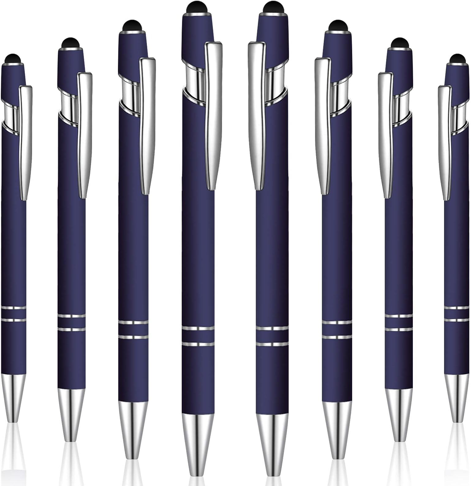Amazon.com : 8 Pieces Ballpoint Pen with Stylus Tip Black Ink 2 in 1 ...