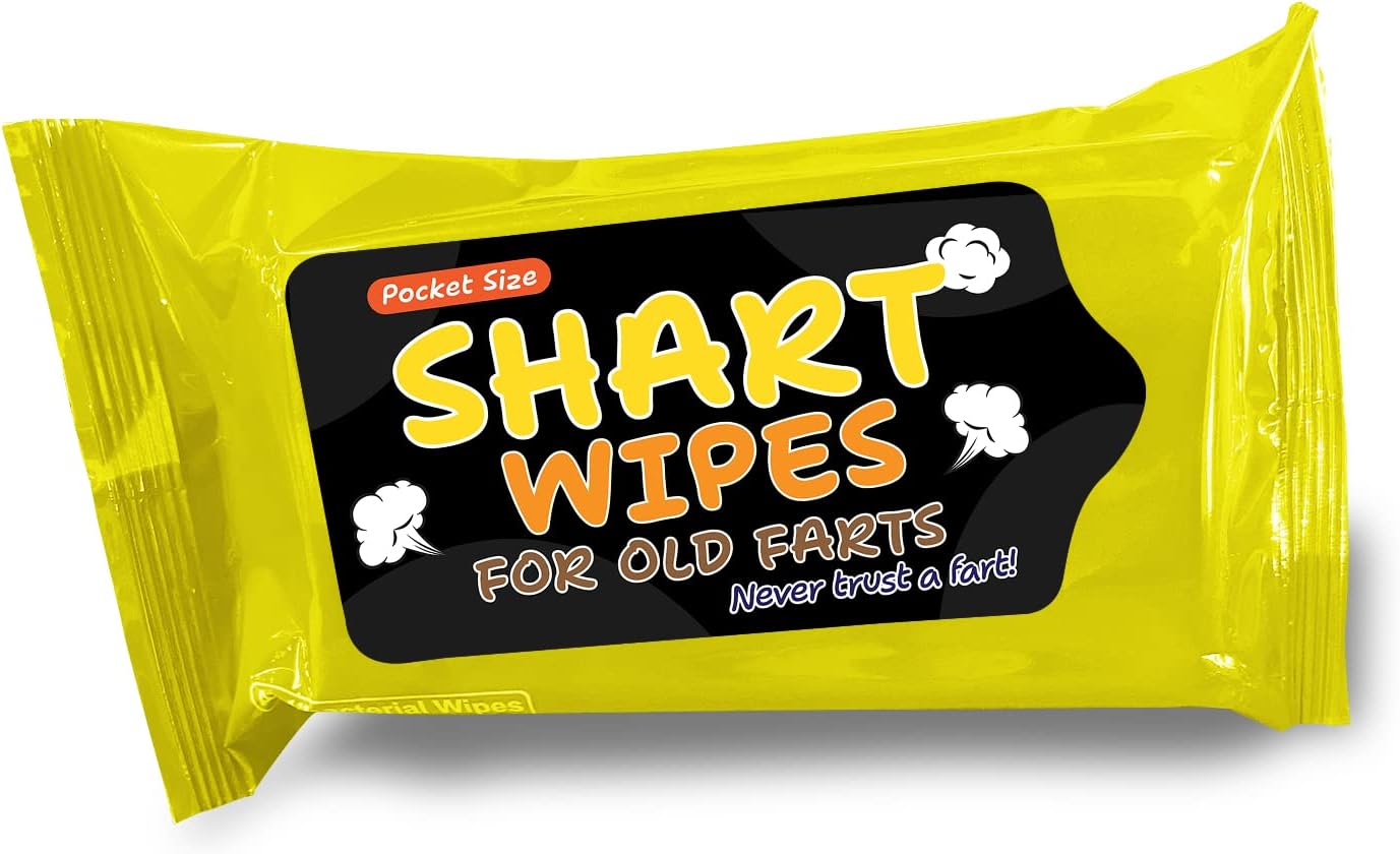 Shart Wipes for Old Farts - Over the Hill Gag Gifts for Mens Birthdays ...