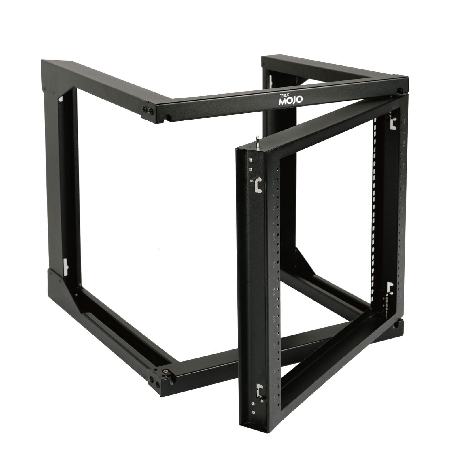 9U Wall Mount Open Frame Network Rack, Swing Out Hinged Door 24 Inch ...