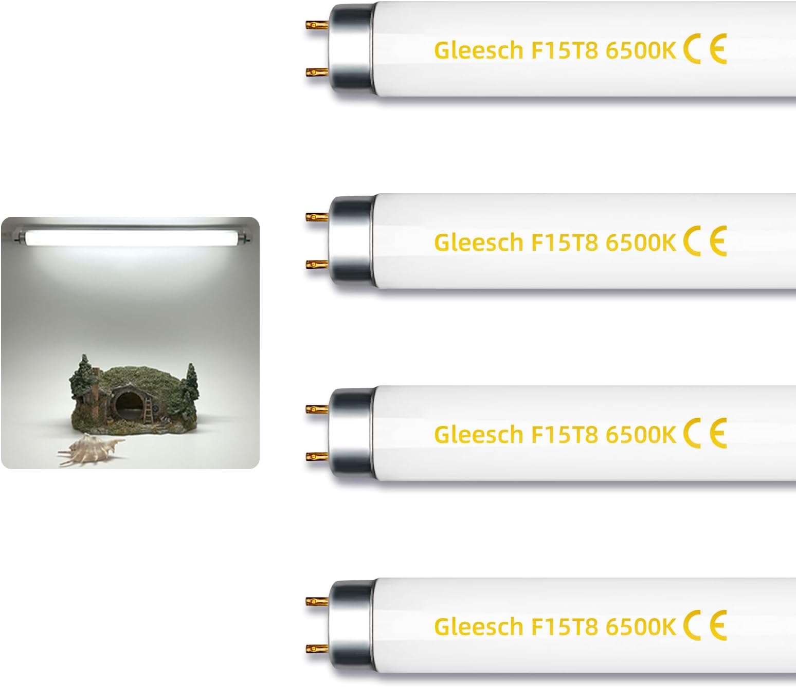 Feit Electric F15T8/CW 15W Cool White 18" Fluorescent T8 Tube G13 Bi ...