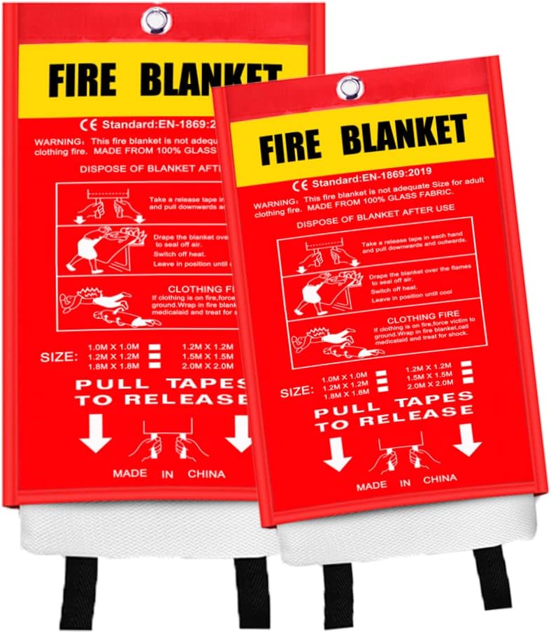 Amazon.com: Copkim 4 Sets Emergency Fire Blanket for Home Fire ...