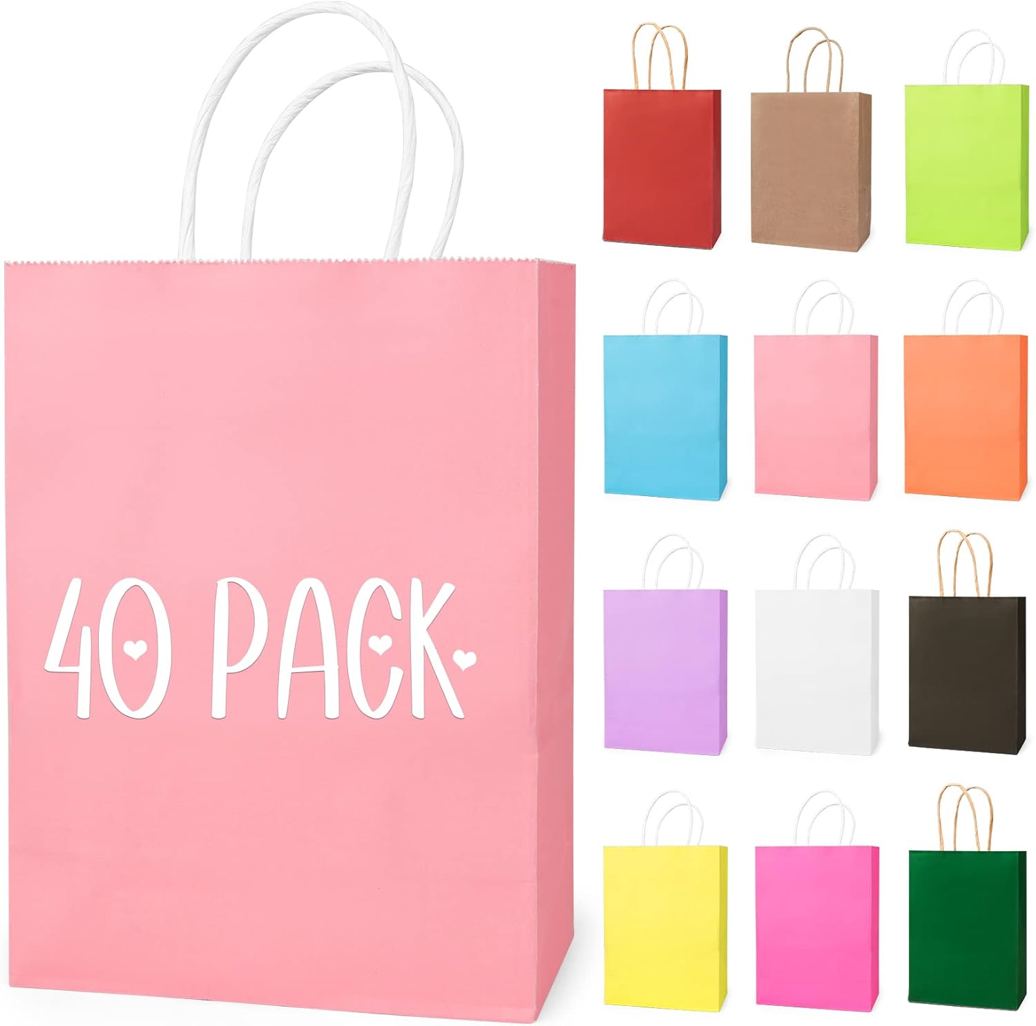 ARTCUT 40 Sac Cadeau, Pochette Cadeau, Sac Kraft, Haute Qualité Sachet ...