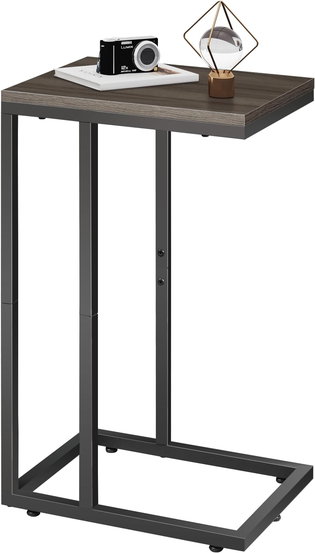 Amazon.com: SYKIARIOL C Shaped End Table, Sofa Side Table with Side Storage Rack, C-Shaped ...