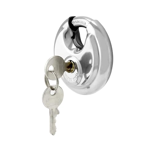 Snapklik.com : Disc Locks, 1 Pack Heavy Duty Steel Keyed Padlock Disc ...