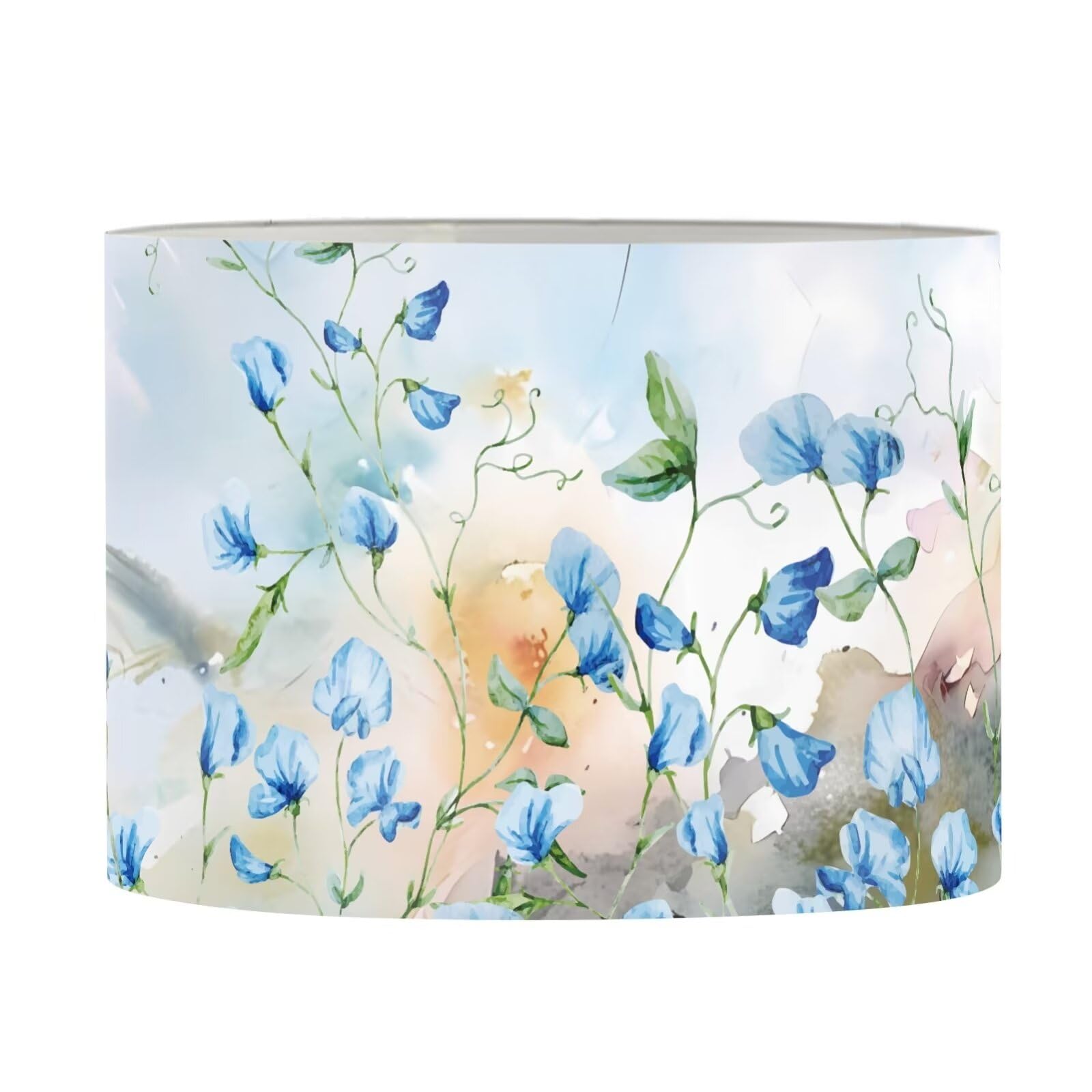 FANCOSAN Watercolor Floral Pattern Drum Lampshade for Living Room ...