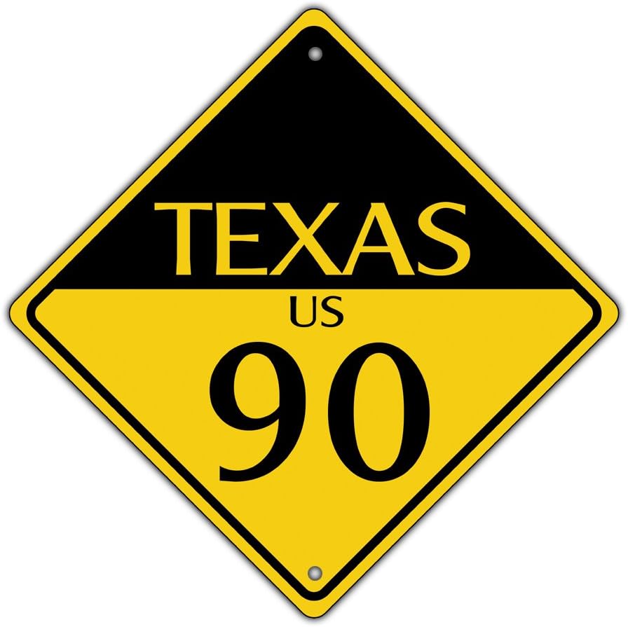 Amazon.com: TEXAS US ROUTE 90 Highway Interstate Metal Aluminum Road ...