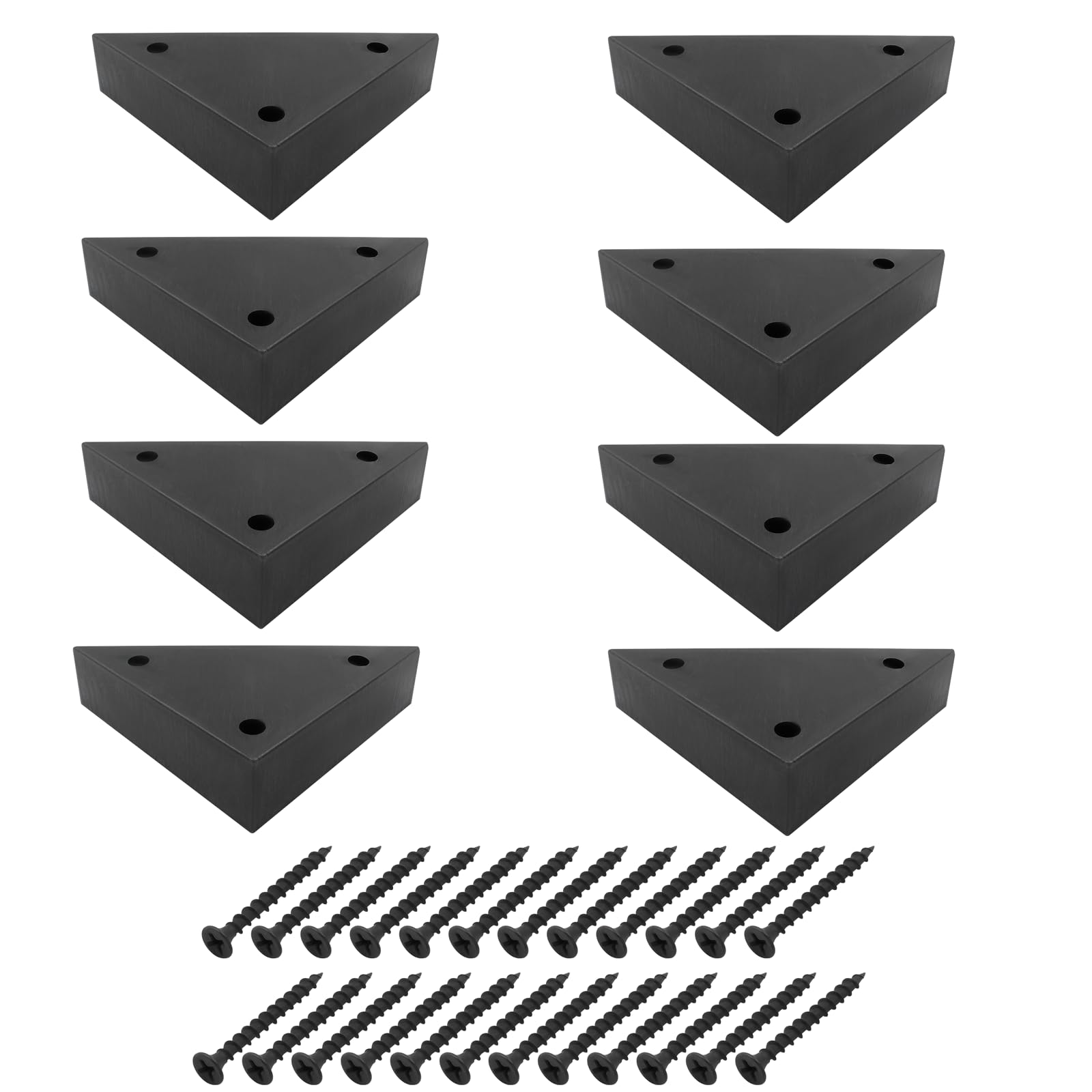 Snapklik.com : Cionyce 8 Pack Plastic Triangle Corner Sofa Legs 5.9 ...