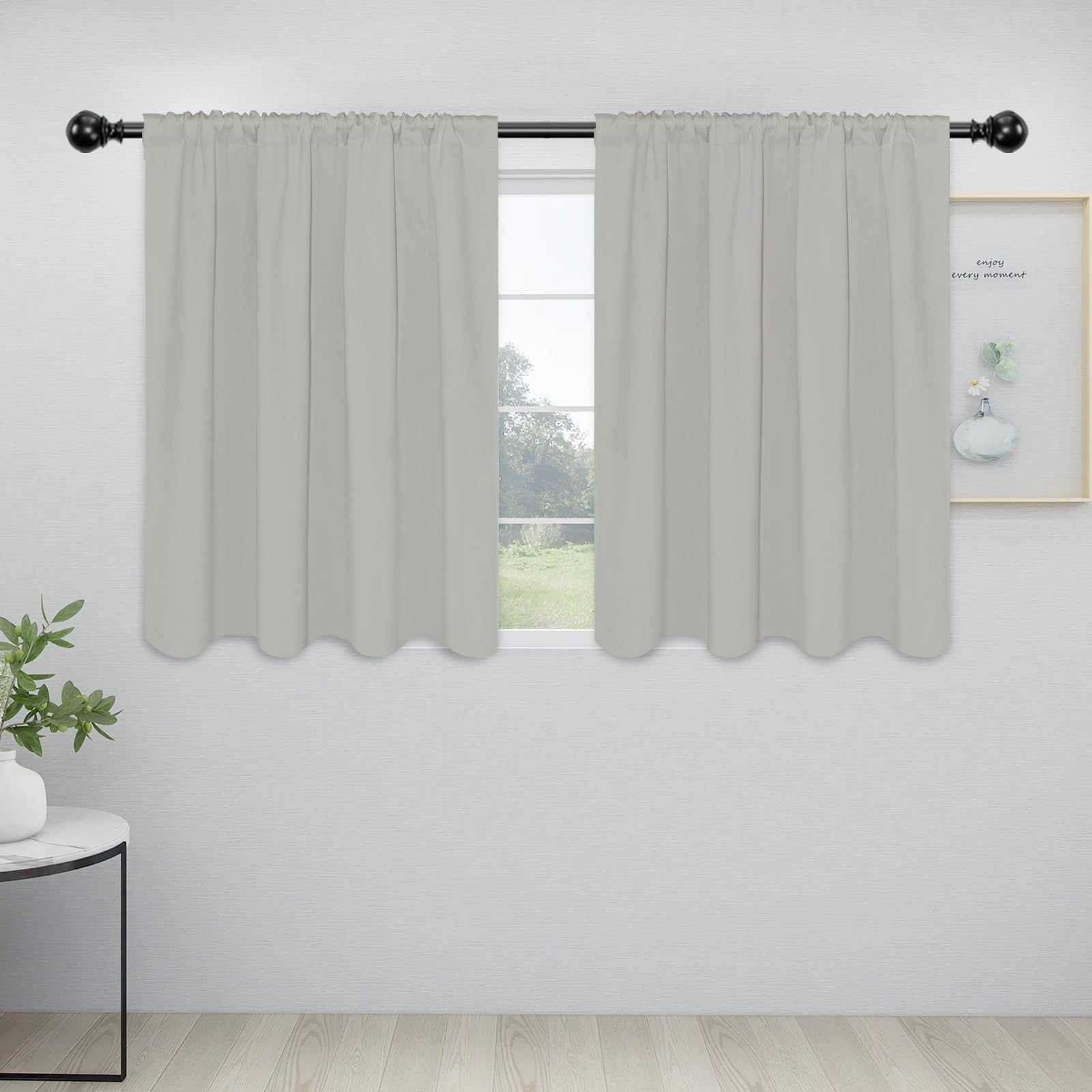 Amazon.com: Easy-Going Rod Pocket Blackout Curtains for Bedroom, Room ...