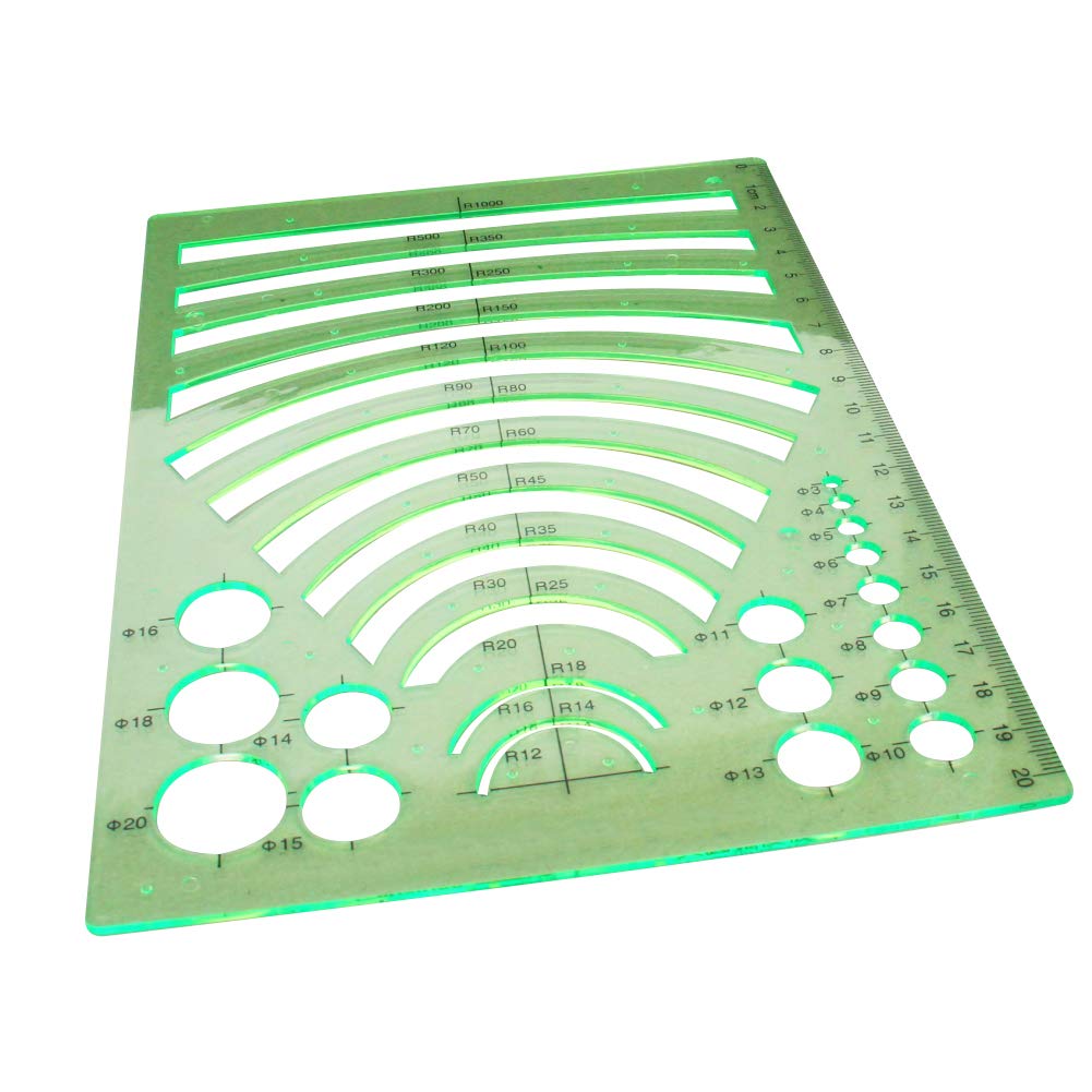 Buy Utoolmart Plastic Circle Radius Master Drawing Template Arc Template Stencil Geometric ...