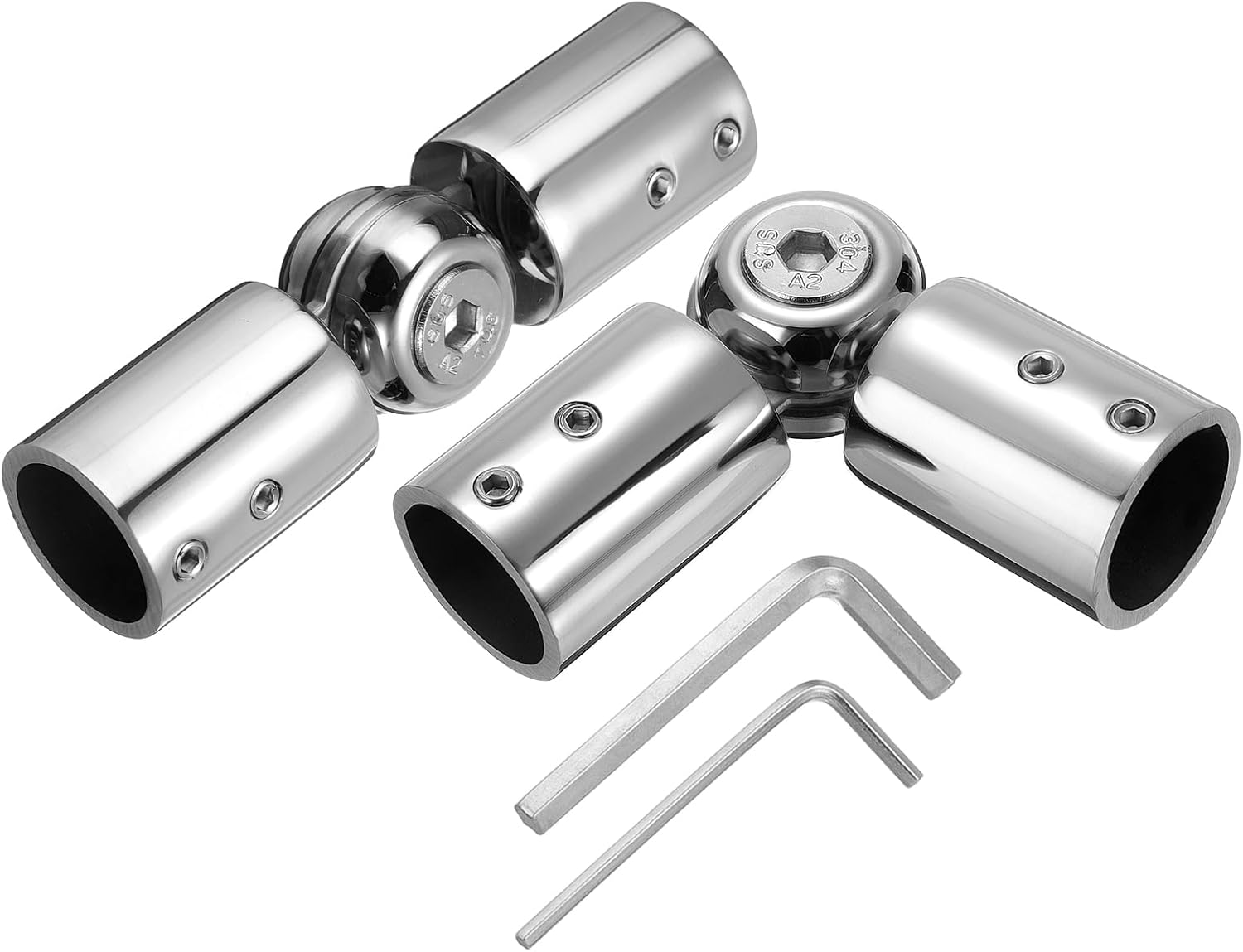 Amazon.com: uxcell 2pcs Corner Curtain Rod Connector, Hinged Elbow ...