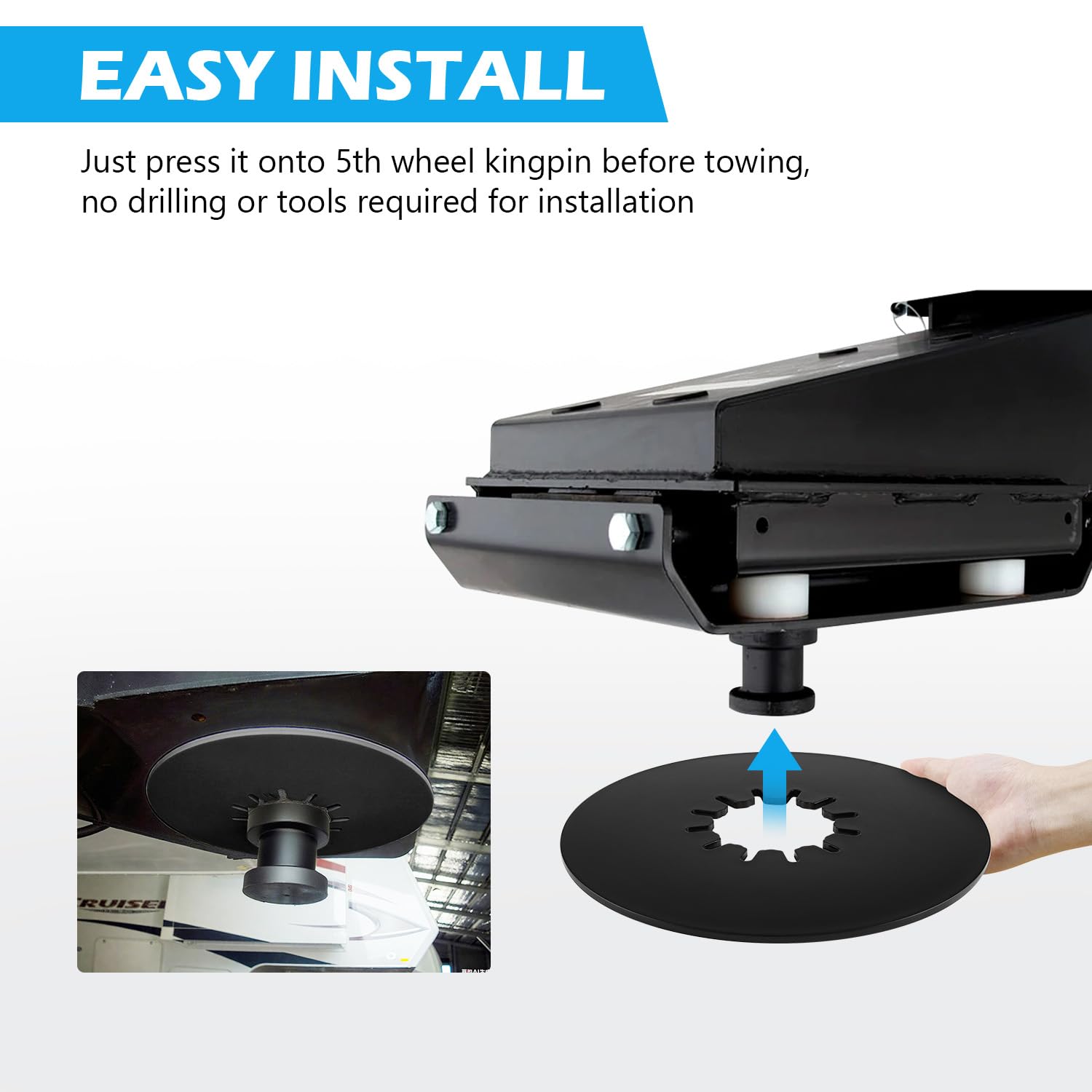 Snapklik.com : Scottchen PRO 5th Wheel Hitch Lube Plate 10in Black RV ...