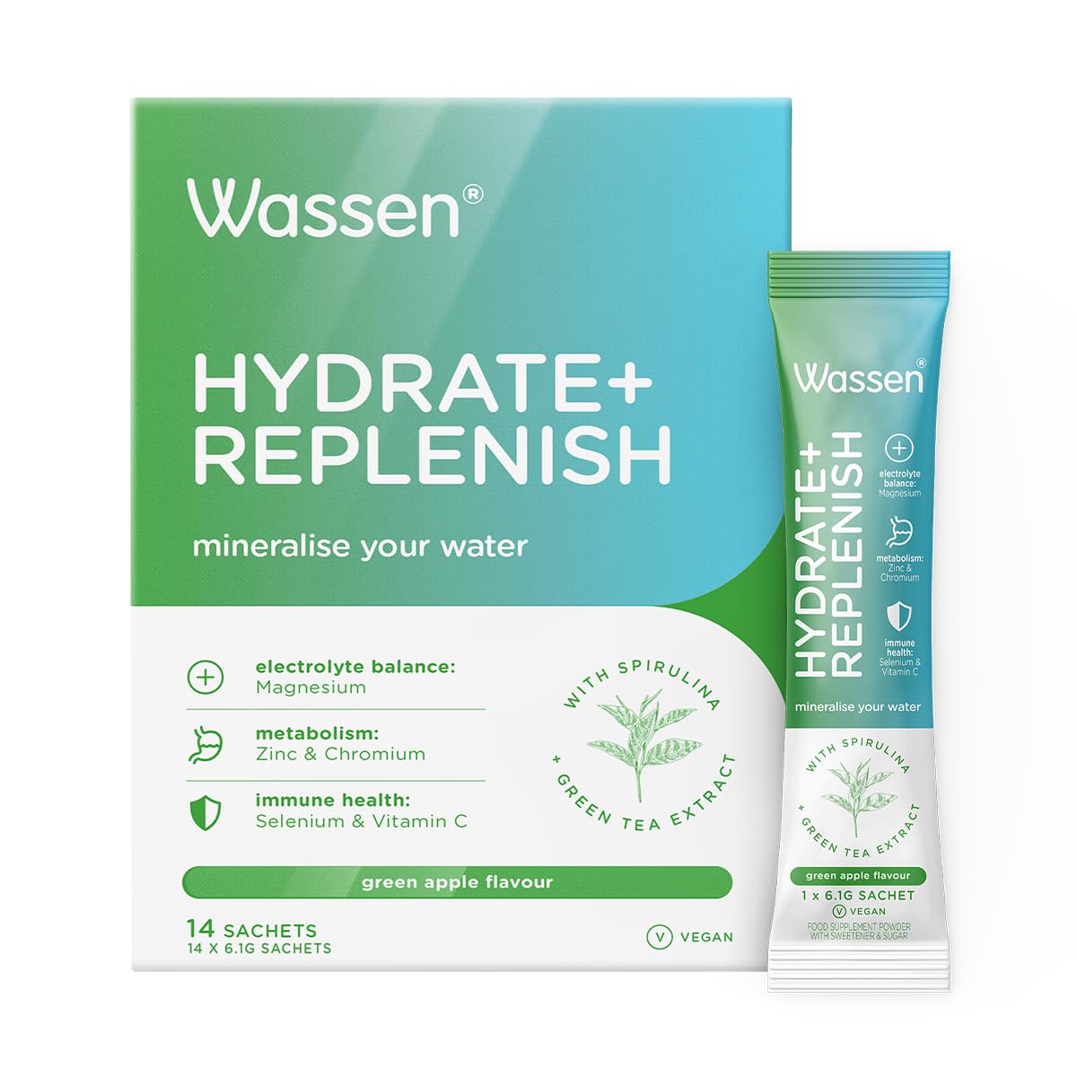 Wassen Hydrate + Replenish Electrolytes Sachets - 14 Sachets ...