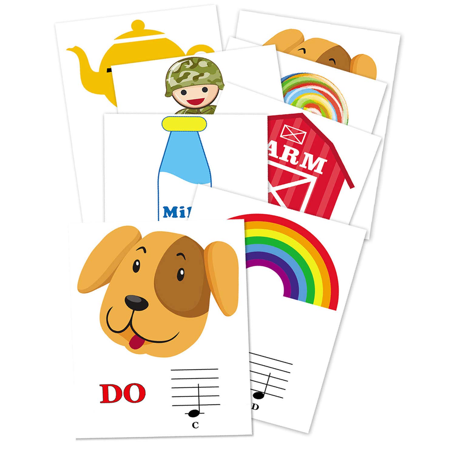 Buy 8 Note Cards with Letter Notation and Pictures to teach Musical ...