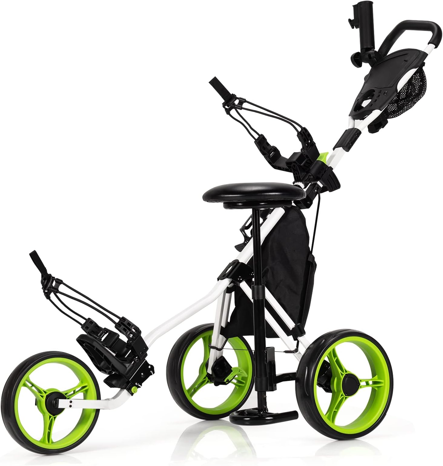 Amazon.com: Tangkula Golf Push Pull Cart, Lightweight Foldable 2 Wheels ...