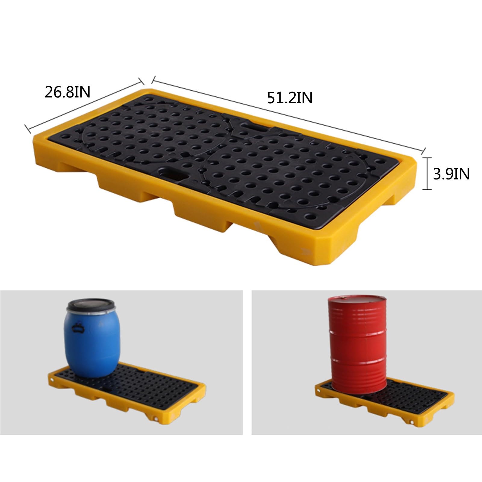 Secondary Containment PFCDZDU 2 Drum Containment Spill Pallet ...