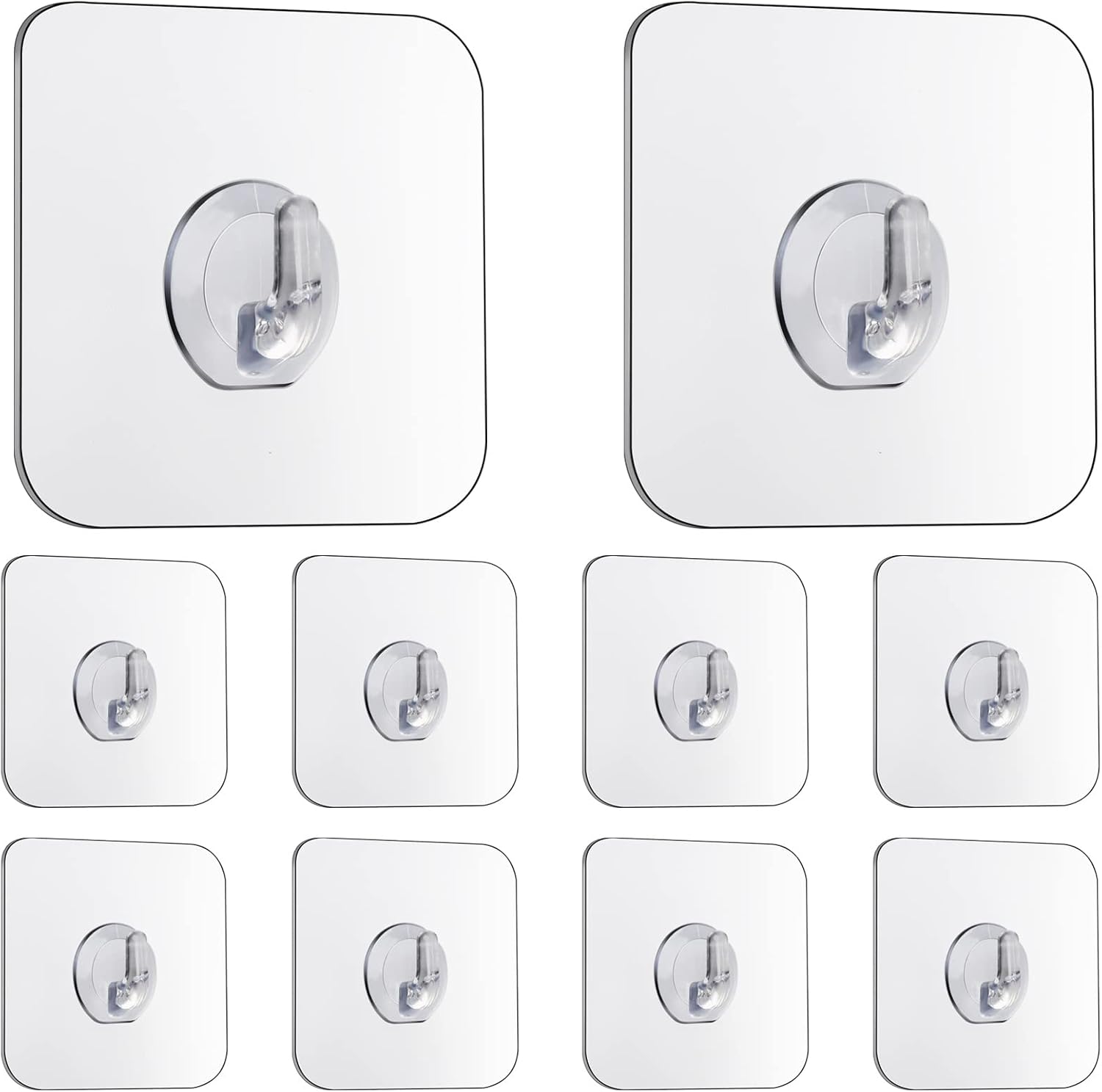 Juliyeh Magic Hooks, Transparent Self-Adhesive , Removable Without ...