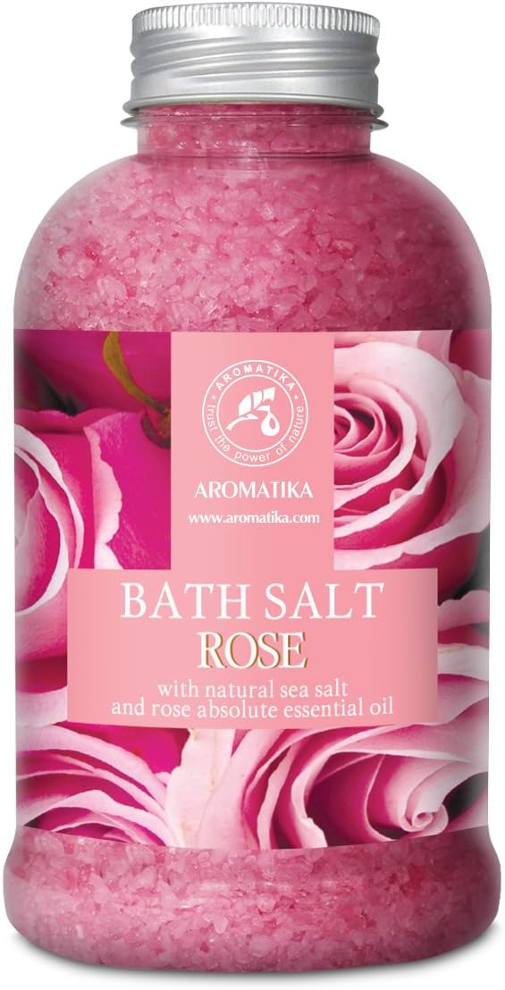 Amazon.com : OLANKKPURE Epsom Salt with Rose Petals 500g,Bath Salts 100 ...