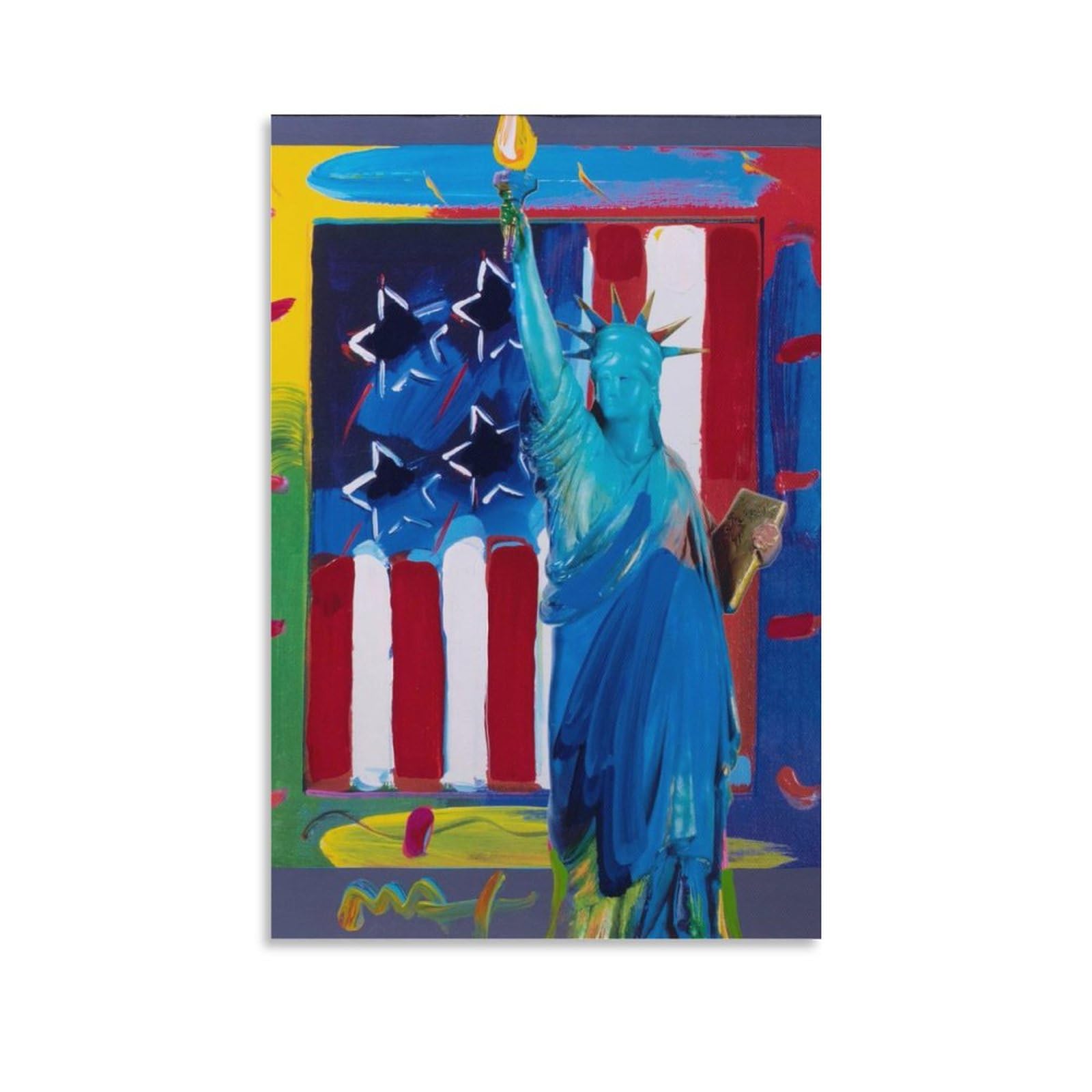 Pintura De La Bandera De Peter Max