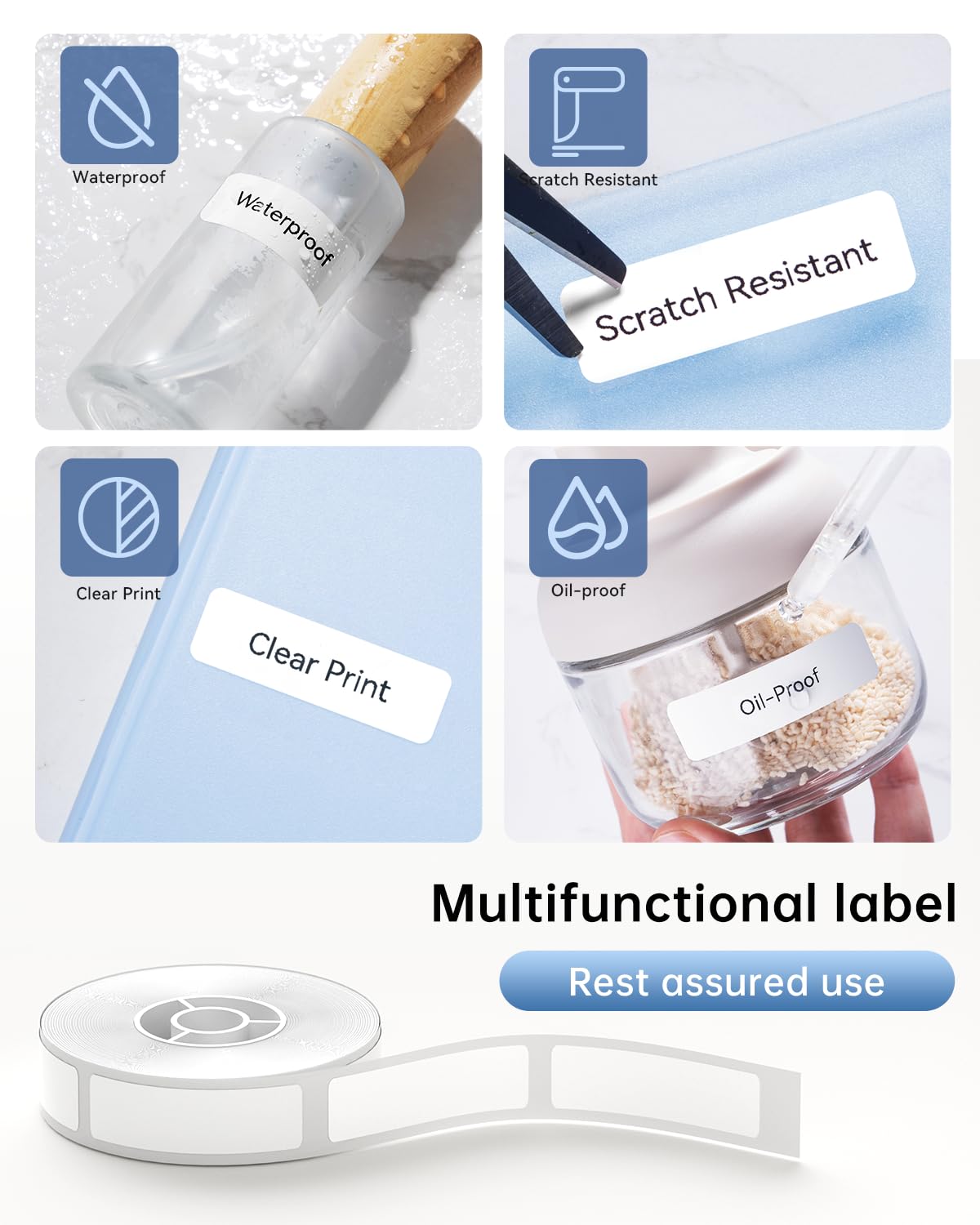 Snapklik.com : NIIMBOT Label Maker Tape 1440mm White Label Print Paper ...