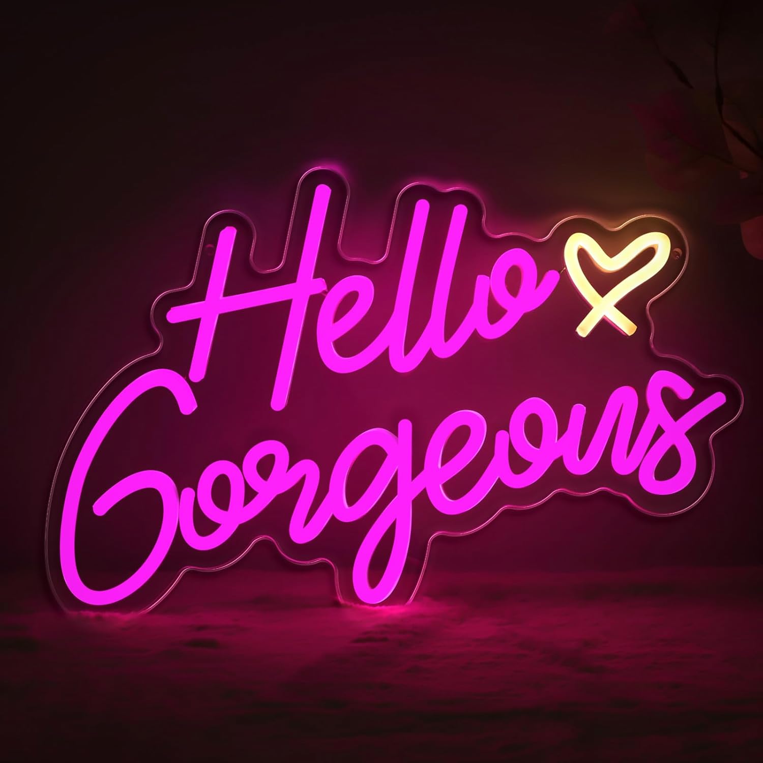 Amazon.com : Gloziqoe Hello Gorgeous Neon Sign, Hello Led Neon Sign for ...