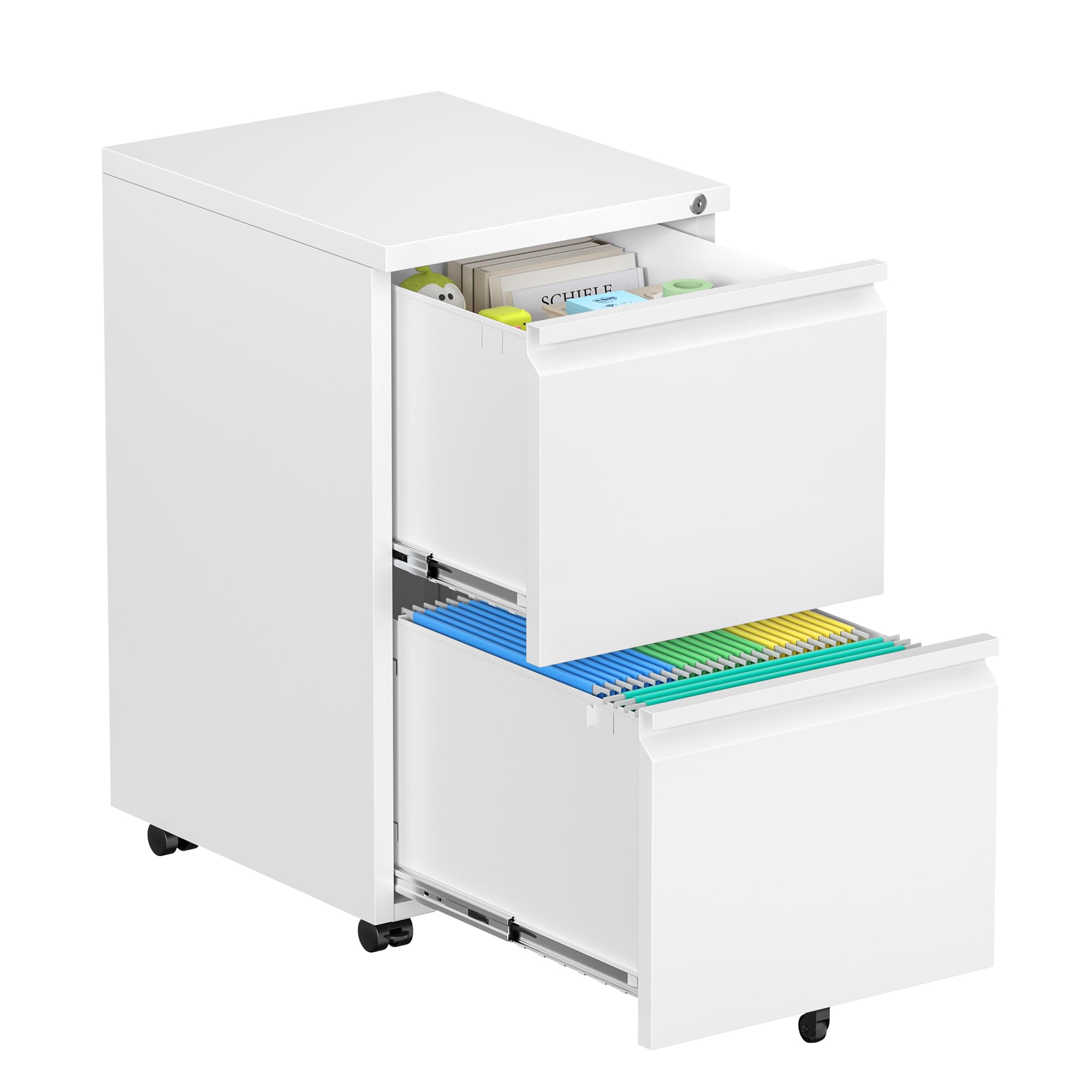 Amazon.com: Incbruce 2 Mobile Drawer File Cabinet with Wheels, Metal ...
