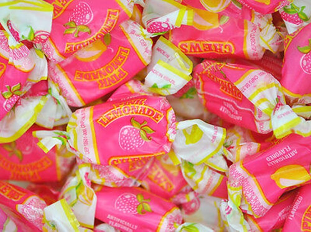 Amazon.com : YANKEETRADERS Pink Lemonade Flavored Chews, 2 Pounds Bulk ...