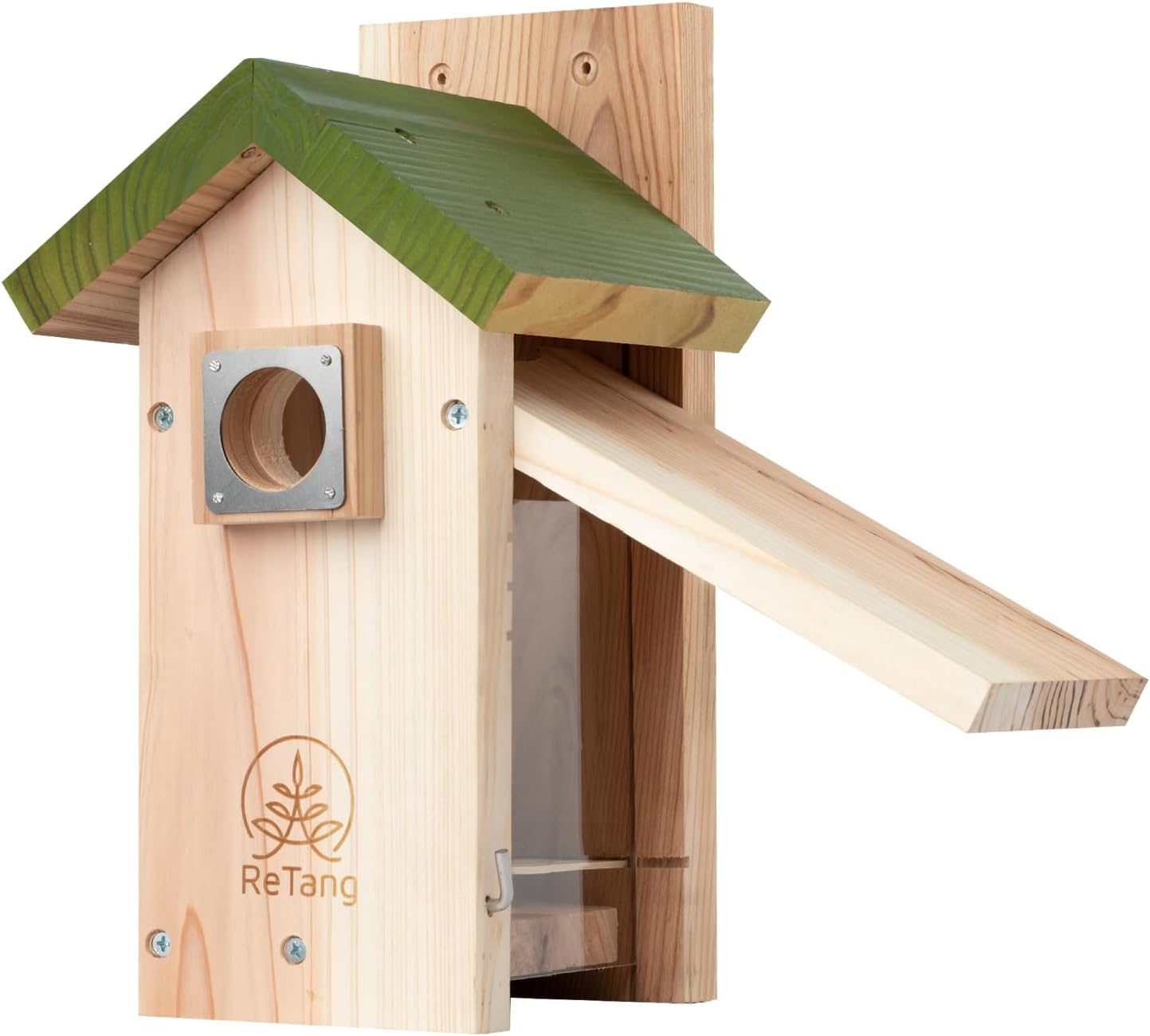 Amazon.com: 3/4 Thick Cedar Bird Houses with Metal Predator Guard ...